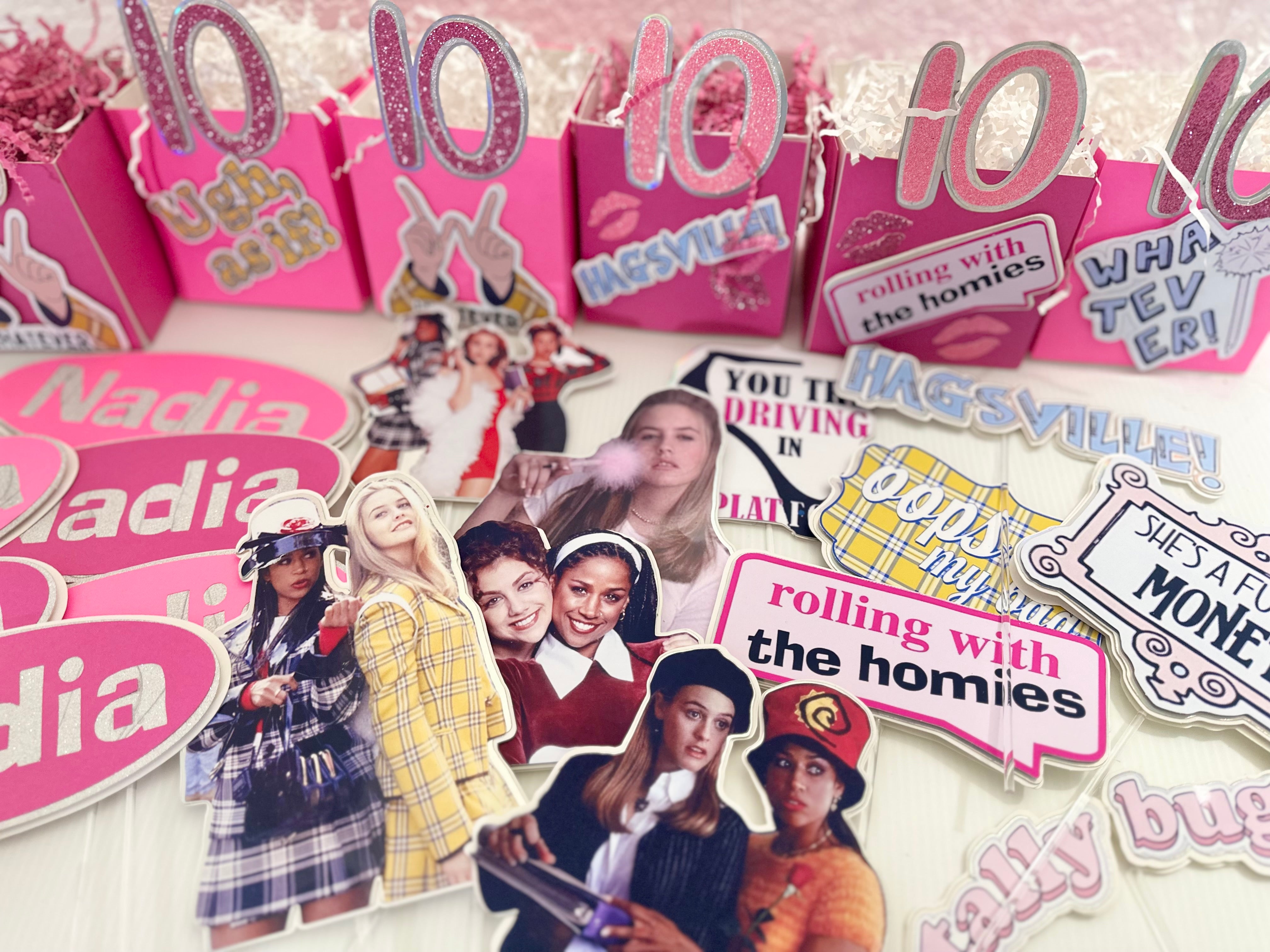 Clueless Movie 90s Theme Party Centerpieces – Custom Centerpieces ...